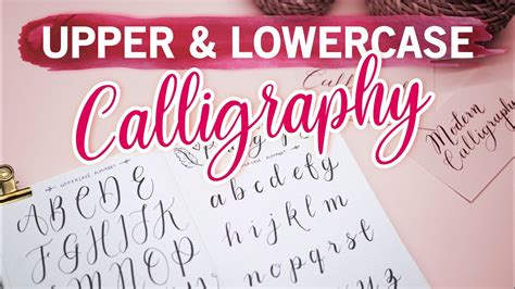 How To Write MODERN CALLIGRAPHY In UpperCase LowerCase With Worksheet