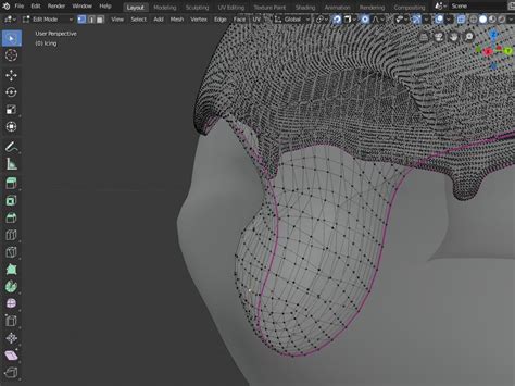 Edit Mode By Using Proportional Editing Vertices Are Moved In The