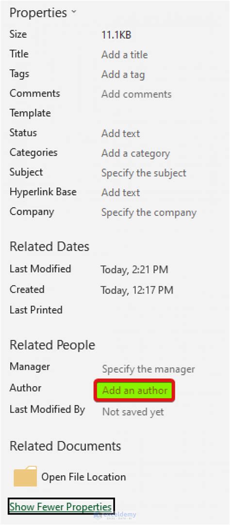 How To Remove Metadata From Excel File 3 Methods Exceldemy