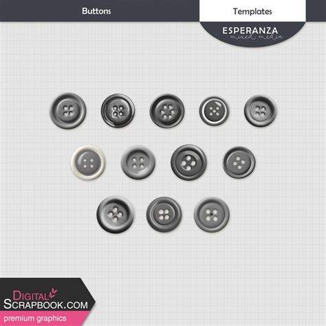 Button Templates Kit 1 By Esperanza Mixto Graphics Kit