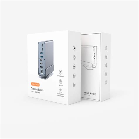 Vertical Desktop Type C Docking Station Dual HD 4k Support