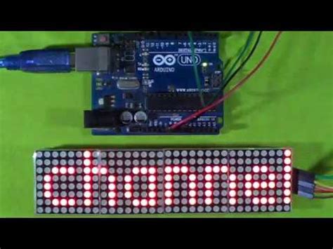 Arduino Max 7219 Scrolling Text YouTube