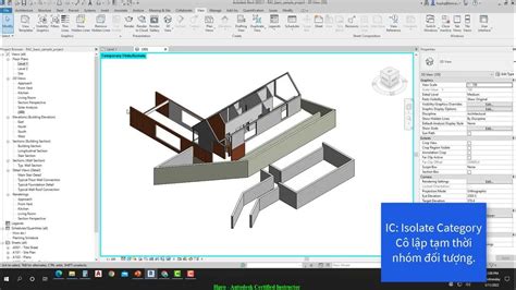 Khóa Học Revit Architecture Bài 01 Phần 10 Temporary Isolation Youtube