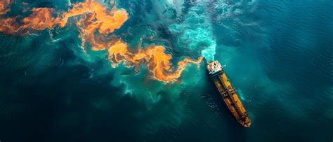 Premium Photo Tanker Ship Oil Leak Causes Sea Pollution From Human