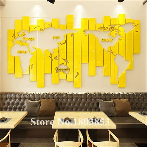Новое поступление карта мира креативная 3d стерео акриловая Настенная Наклейка S Современная