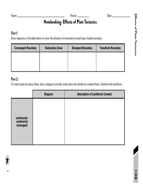 Effects Of Plate Tectonicshandout Pdf Plate Tectonics Natural