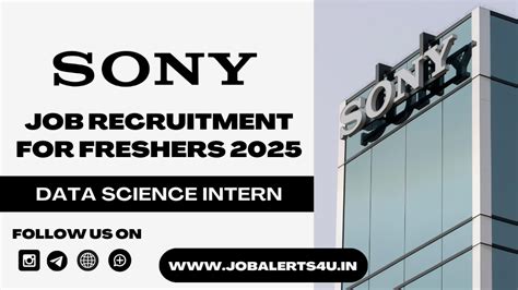 Sony Is Hiring Data Science Intern 2025