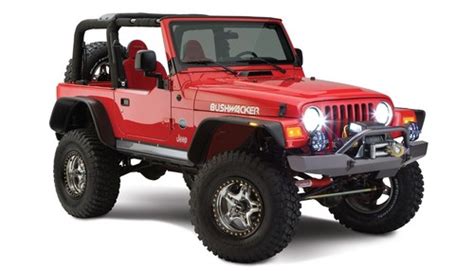 Bushwacker 10920 07 Flat Style 4 Pc Fender Flares Fits 97 06 Wrangler