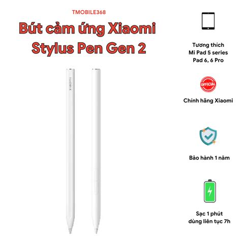 Bút cảm ứng Xiaomi Stylus Pen Gen 2 cho Pad 6 Pad 6 Pro Tmobile368