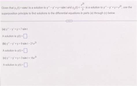 solved given that y1 t cos t is a solution to y′′−y′ y sint
