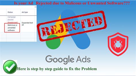 Google Ads Disapproved Due To Malicious Software