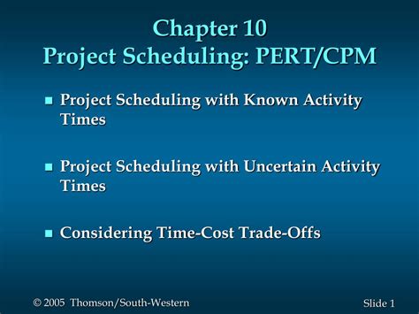 Ppt Chapter 10 Project Scheduling Pertcpm Powerpoint Presentation