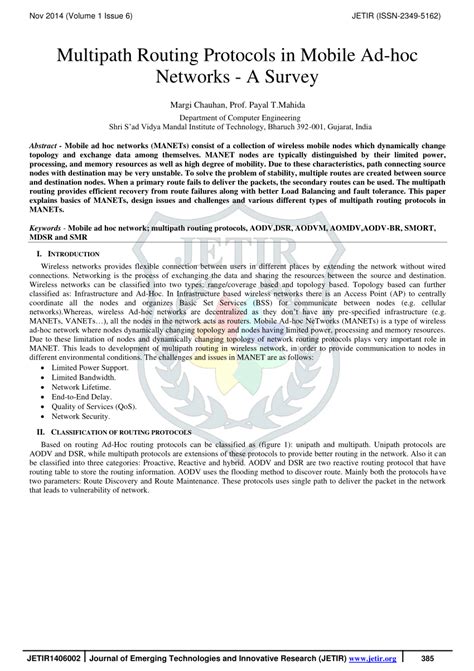 Pdf Multipath Routing Protocols In Mobile Ad Hoc Networks A Survey