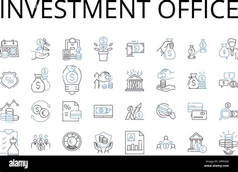 Investment Office Line Icons Collection Wealth Management Office