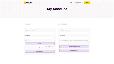 Digits Wordpress Mobile Phone Number Otp Signup And Login Form By
