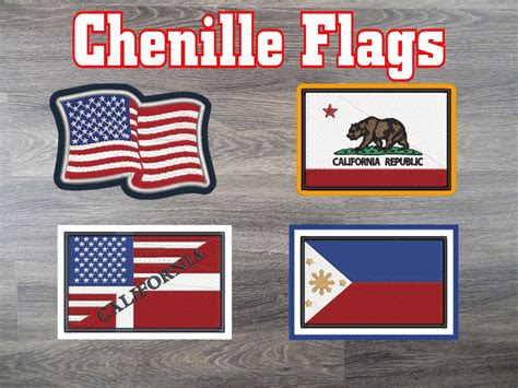 Chenille Flag Patch Custom Letterman Jacket Patch Made In Usa Etsy