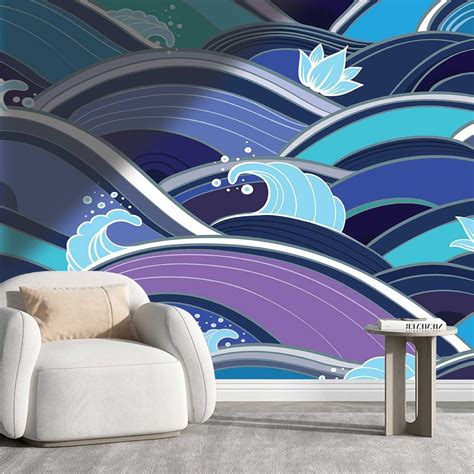 Roommates Peel And Stick Wallpaper Blue Papel Para Pared Decorativo