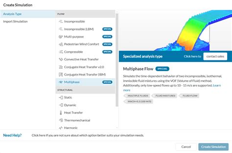 Multiphase Fluid Flow Analysis Analysis Types Simscale