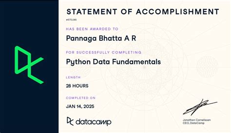 Pannaga Bhatta A R On Linkedin Datacamp Python Dataanalyst