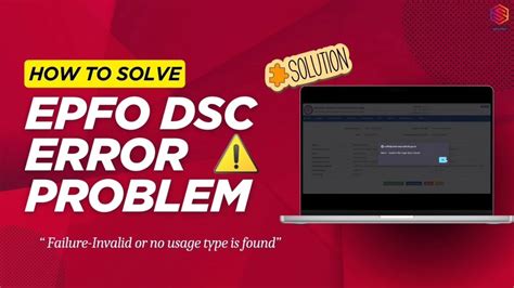 📢 Fix Epfo Dsc Error Problem Statutory Solution Facebook