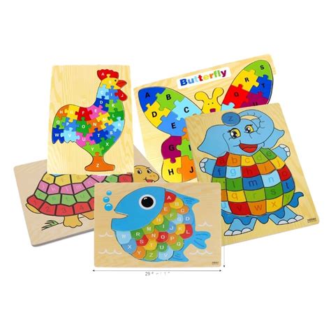 Wooden Alphabet Puzzle Board Bingo Toys