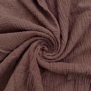 Dark Brown Crinkle Double Gauze Fabric 100 Cotton Muslin By The Yard