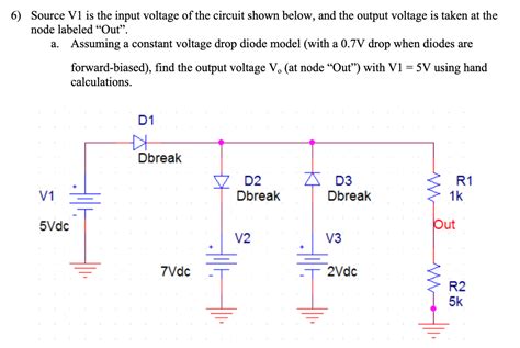 Solved Source V1 Is The Input Voltage Of The Circuit Shown Chegg Com