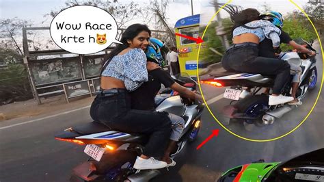 R M Girl Loves My Zx R More Than Her R Must Watch Rider YouTube