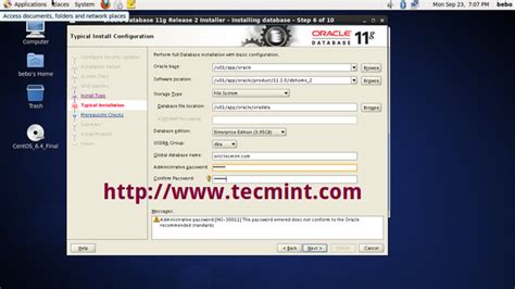 Oracle Database G Release Installation On RHEL CentOS X X X System And Database