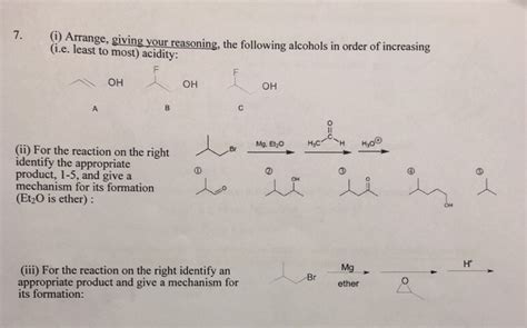 Solved 7 I Arrange Giving Your Reasoning The Following