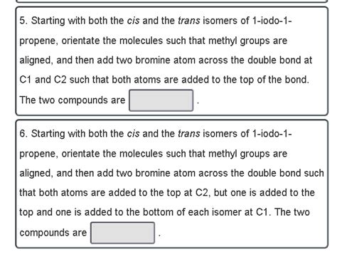 solved part c build models for the two isomers of