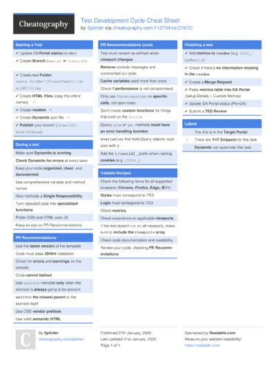 16 dev cheat sheets cheat sheets for every occasion