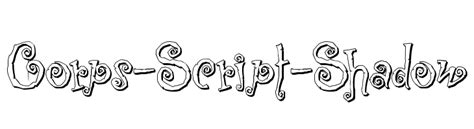 Corps Script Shadow Font FFonts Net