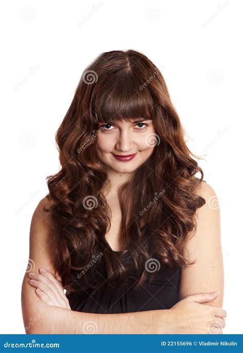 Belle Fille De Brunette Photo Stock Image Du Regard