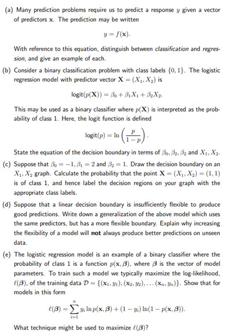 Solved A Many Prediction Problems Require Us To Predict A