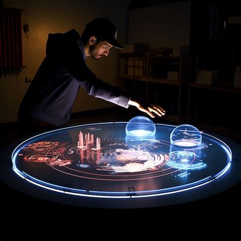 Premium Photo Photo Persons Hand Touching Computer Keyboard With Colorful Lights In The