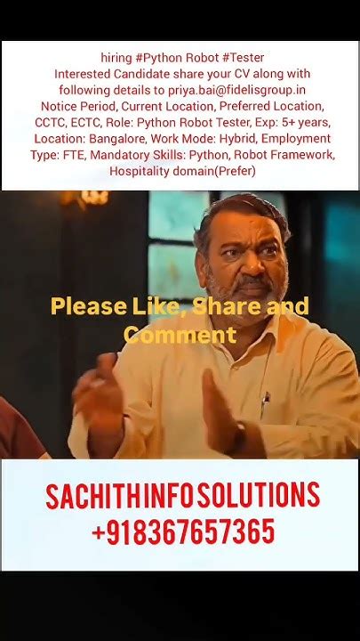 Hiring Python Robot Tester Python Robottester Testingjobs Youtube