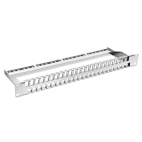Fdmp Blank Shielded Unshielded Flat Patch Panel For Keystone Modules 48 Port 1ru Cable