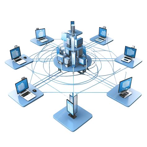 Data Transfer Network 3d Illustration 3d Rendering Isolated Png