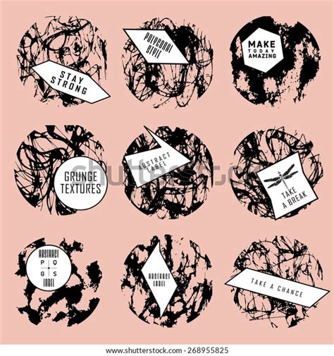 Abstract Set Blobs Splash Labels On Stock Vector Royalty Free 268955825 Shutterstock