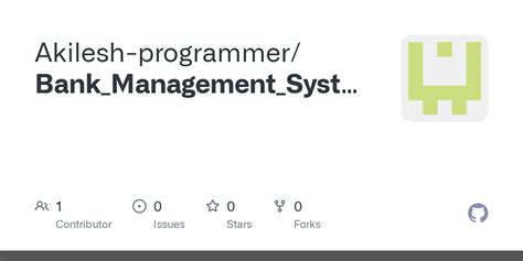 Github Akilesh Programmer Bank Management System