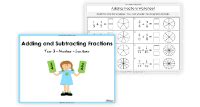 Adding And Subtracting Fractions Worksheet Maths Year