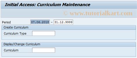 LSO PVEC CREATE SAP Tcode Access Create Change Curriculum