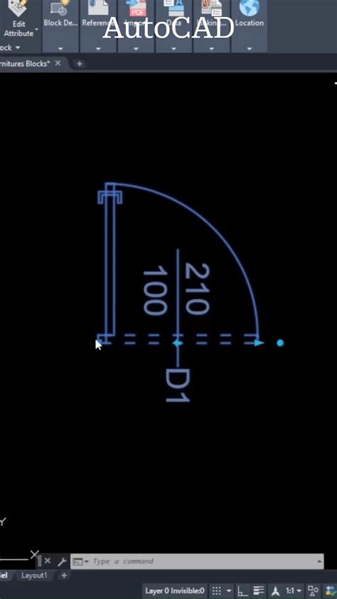 Autocad Dynamic Door Autocad Autocad Tutorial Learn Autocad