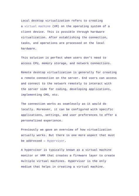 4 Types Of Desktop Virtualization Pdf
