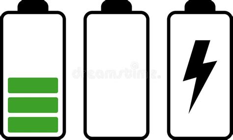 Battery Charge Level Indicator Battery Icon Set Flat Battery Icon