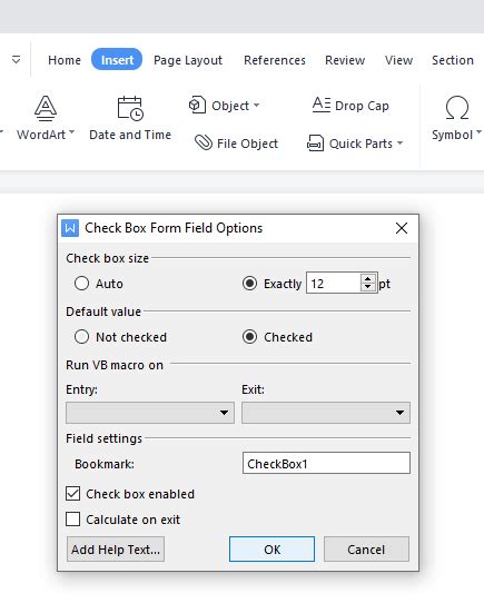 Empty Check Box In Word
