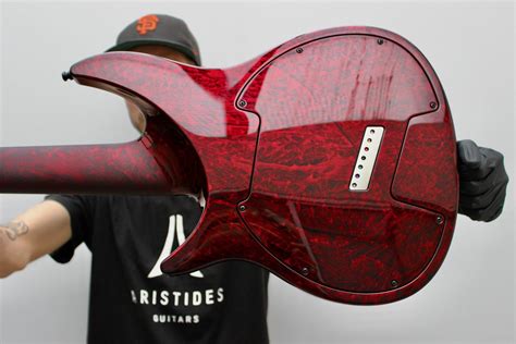 070s Deep Ruby Red Marble Gloss Aristides Guitars