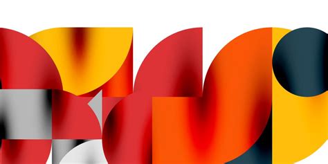 Tech Minimal Circular Shapes Geometric Art Vector Image