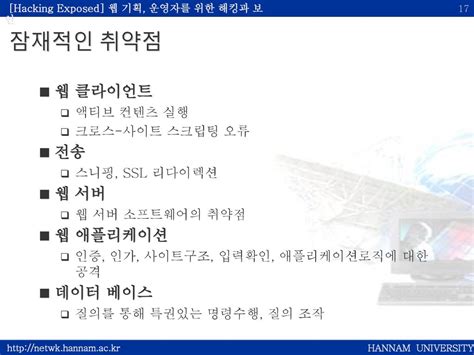 황영철 한남대학교 컴퓨터 공학과 네트워크 실험실 Ppt Download